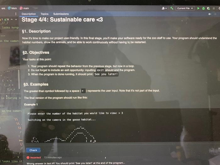 Solved what's wrong with my codesrc Main 18 A v _11_1 looks | Chegg.com