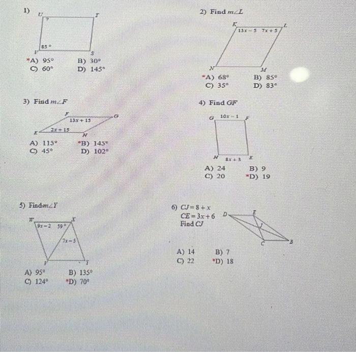 Solved 2) Find m | Chegg.com