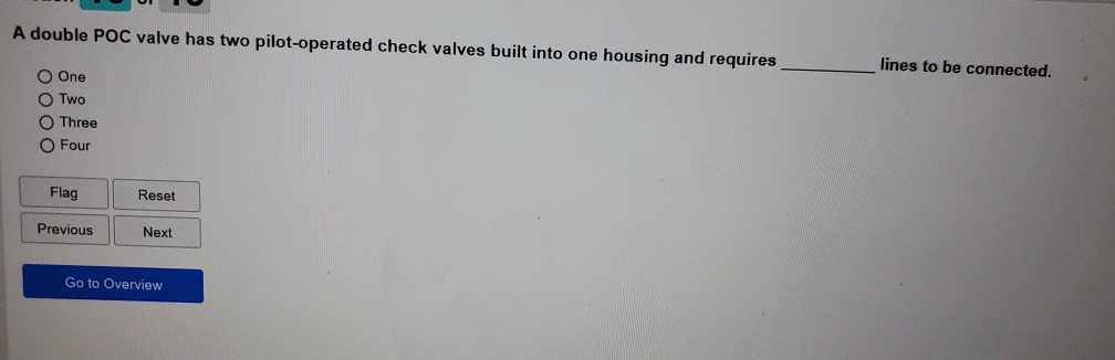 Solved A double POC valve has two pilot-operated check | Chegg.com
