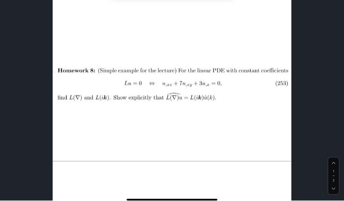 Solved For the linear PDE with constant coefficients +7u,xy | Chegg.com