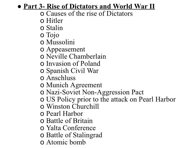 Write note on given below points- ﻿Rise of Dictators | Chegg.com