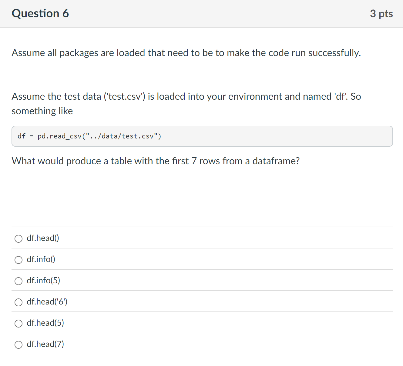 Solved Question 6Assume all packages are loaded that need to | Chegg.com