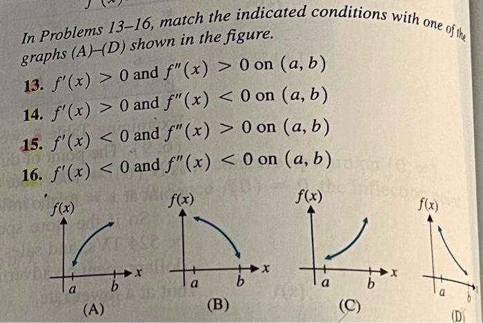 Solved In Problems 13−16, match the indicated conditions | Chegg.com