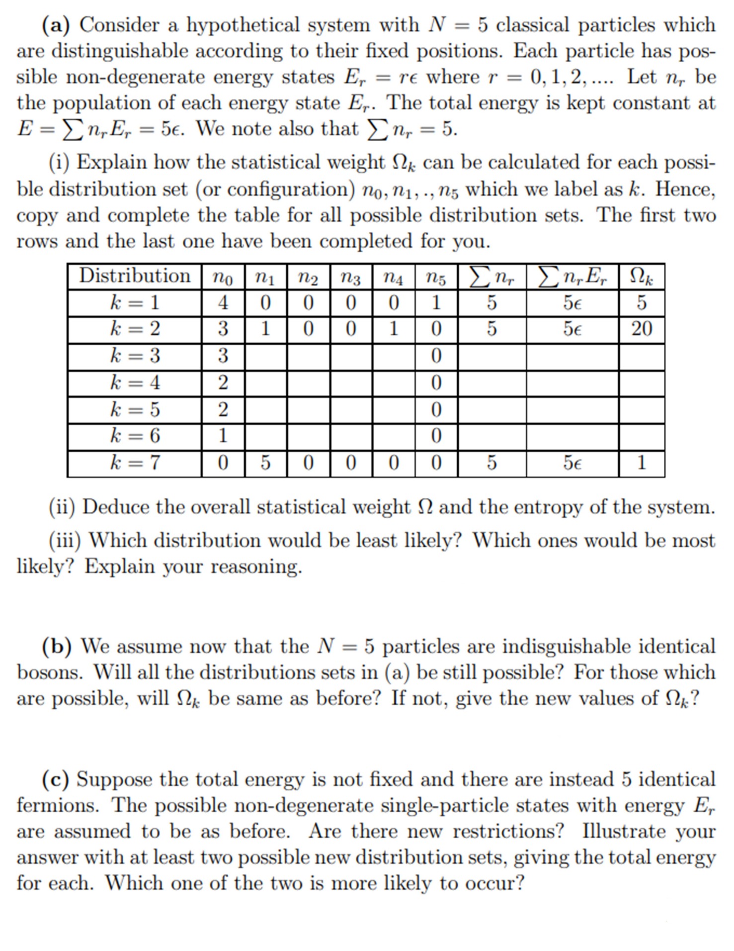 Solved Below is a Statistical Physics question. Please | Chegg.com