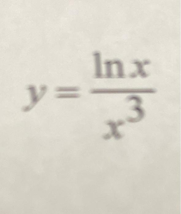 Solved Inx y=3 1 X | Chegg.com