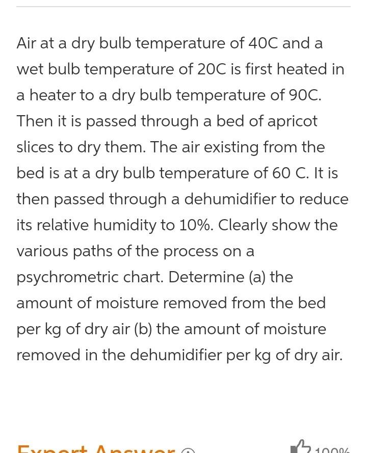 Solved Air at a dry bulb temperature of 40C and a wet bulb | Chegg.com