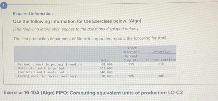Solved a) compute the number of units started and completed | Chegg.com