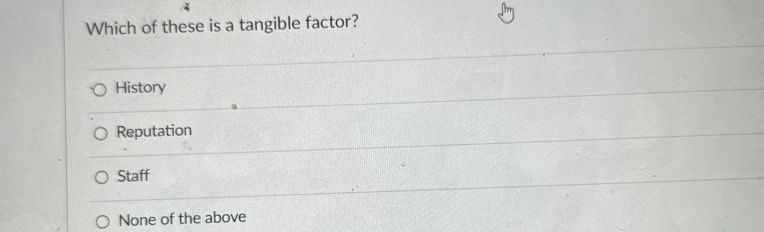 Solved Which of these is a tangible | Chegg.com