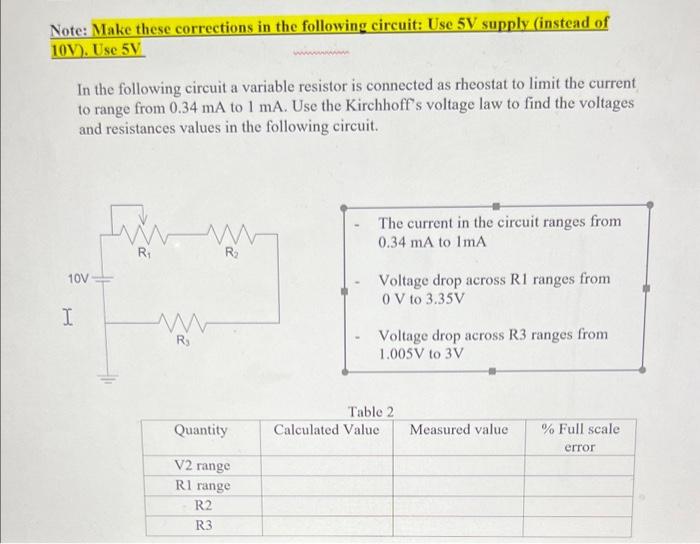 Solved use KVL to find values in the circuit schematic. | Chegg.com
