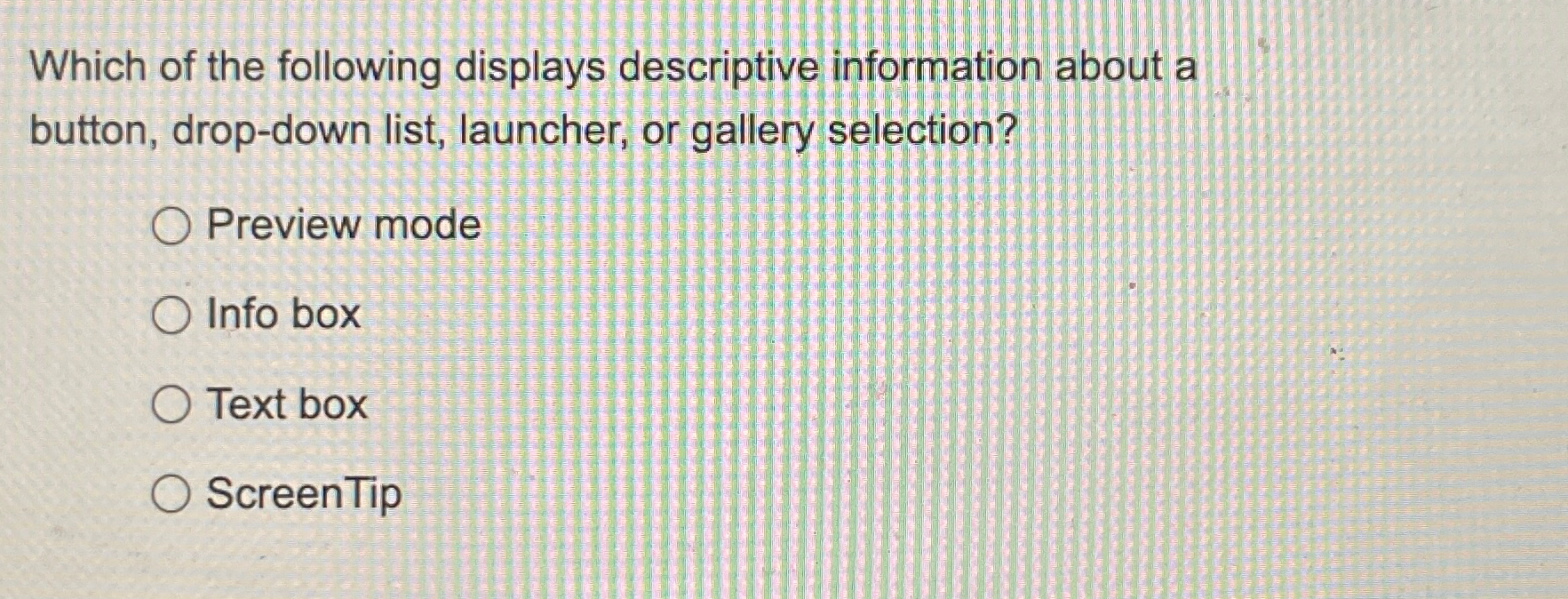 Solved Which of the following displays descriptive | Chegg.com