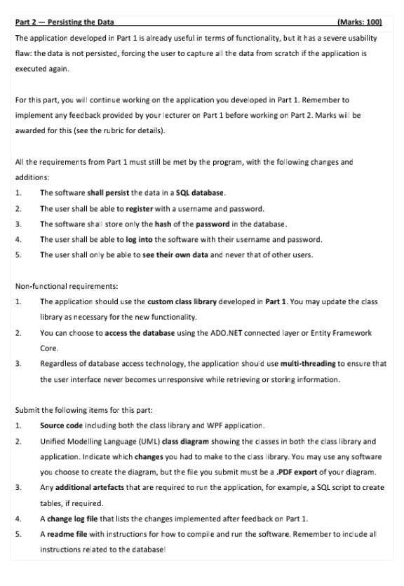 Solved Please help with Part 2 and Part 3, with c# code, | Chegg.com