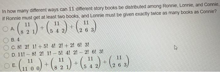 Solved 11 In how many different ways can 11 different story | Chegg.com