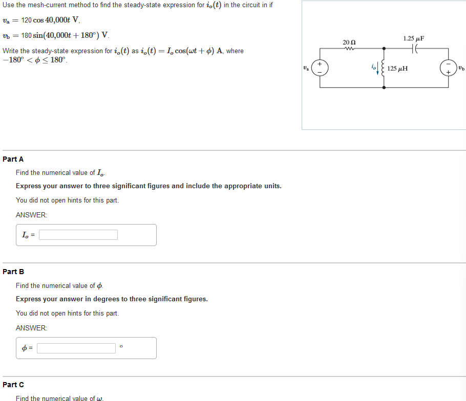 Solved Part AFind the numerical value of \( | Chegg.com