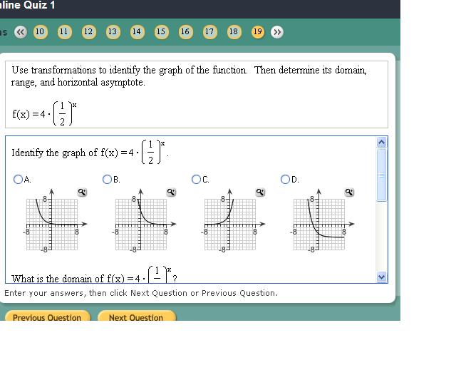 Solved Use transformations to identify the graph of the | Chegg.com