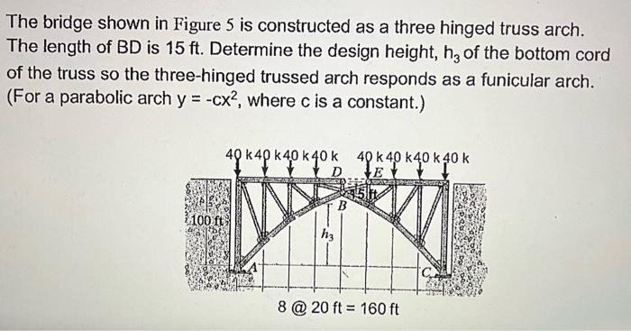 Solved The bridge shown in Figure 5 is constructed as a | Chegg.com
