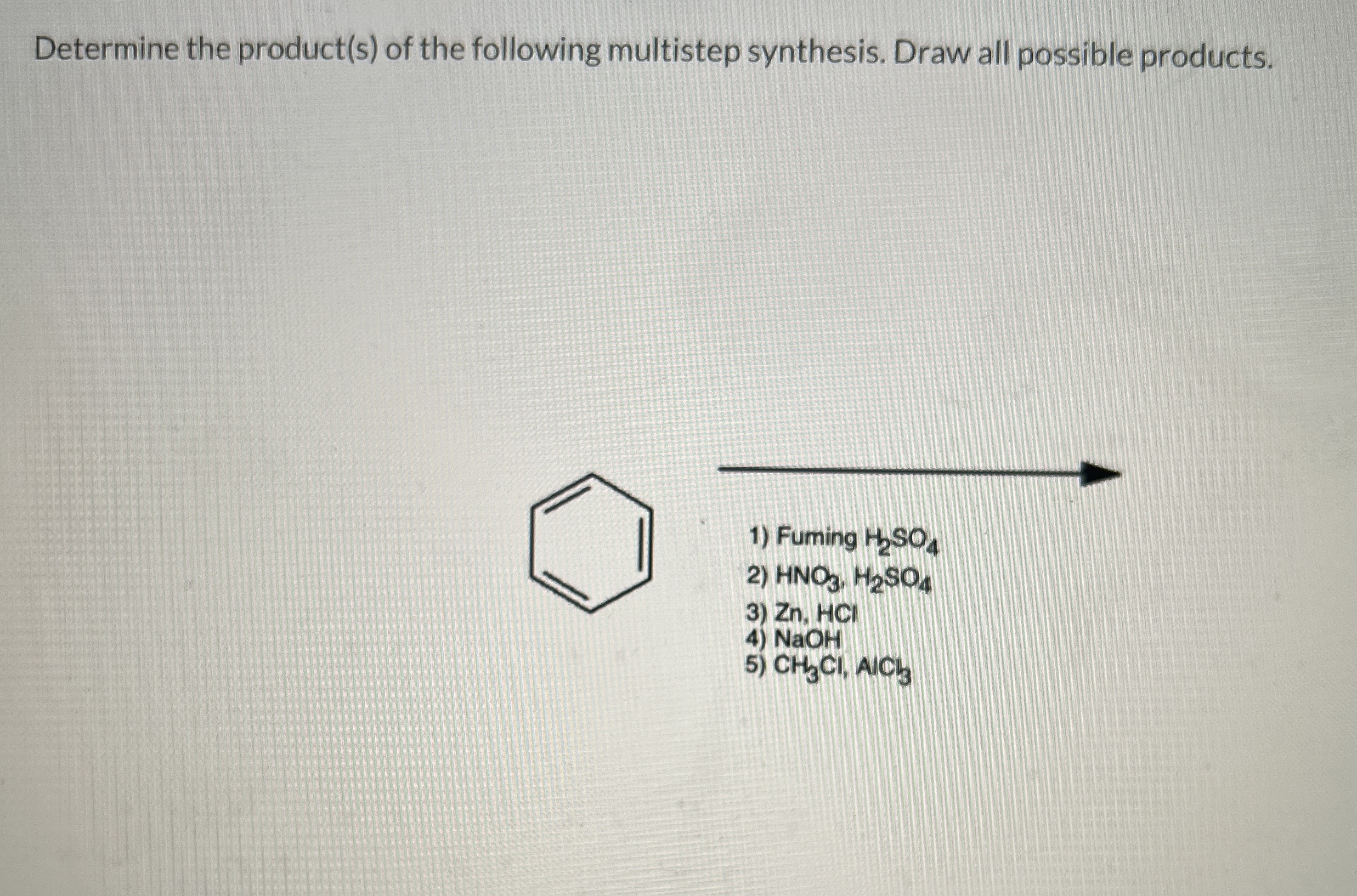 Solved Determine the product(s) ﻿of the following multistep | Chegg.com