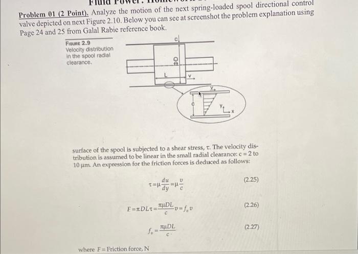 Solved Problem 01 (2 Point). Analyze the motion of the next | Chegg.com