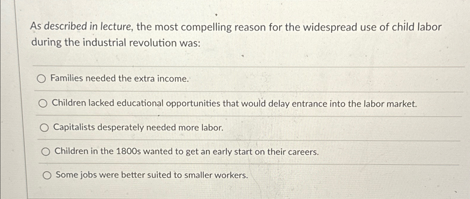 Solved As described in lecture, the most compelling reason | Chegg.com