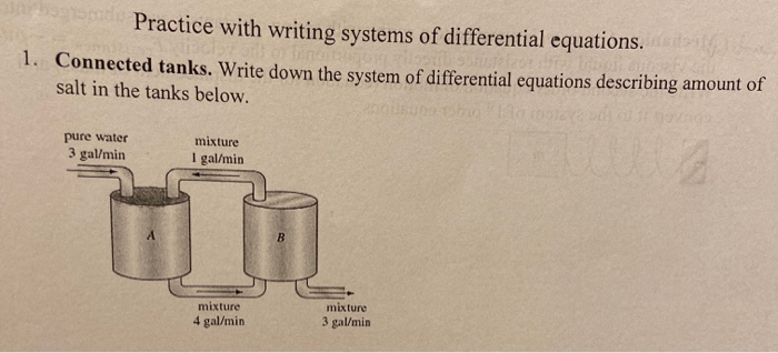 Solved Practice with writing systems of differential | Chegg.com