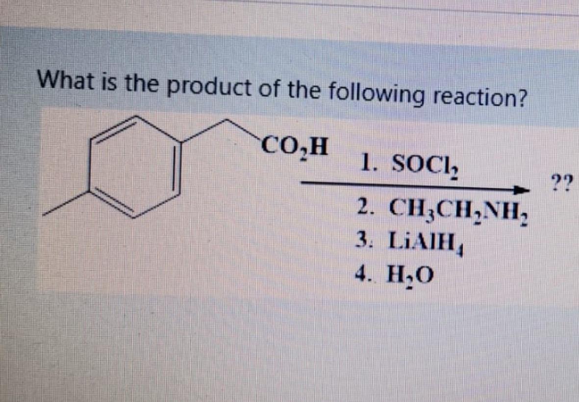 Solved What is the product of the following reaction? COH ?? | Chegg.com