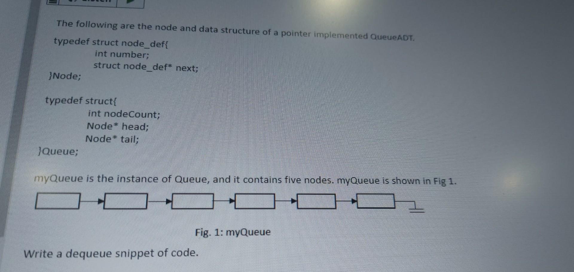 Solved The following are the node and data structure of a | Chegg.com