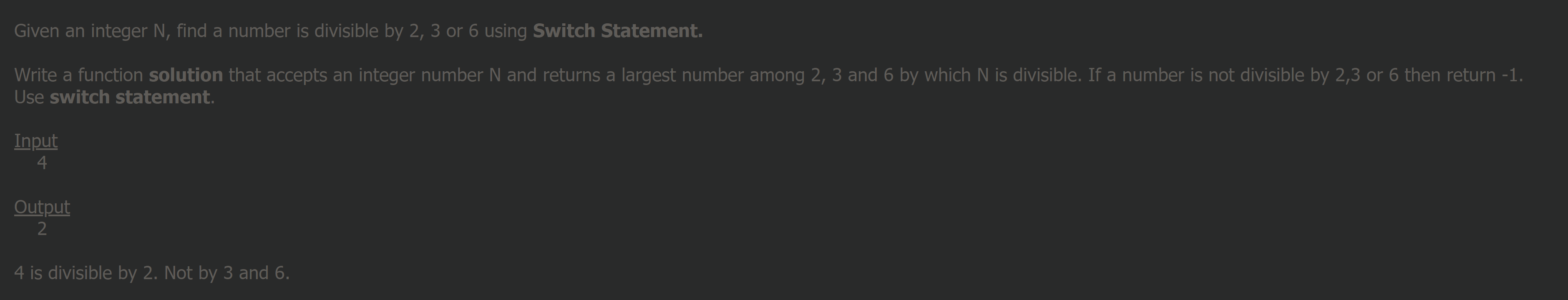 Solved I cant figure this outGiven an integer N, ﻿find a | Chegg.com