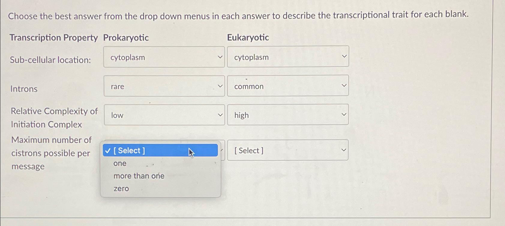 Solved Choose the best answer from the drop down menus in | Chegg.com