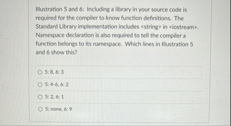 Solved Illustration 5 ﻿and 6: Including a library in your | Chegg.com