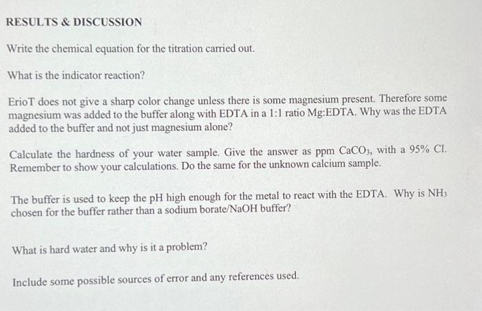 Solved Write the chemical equation for the titration carried | Chegg.com