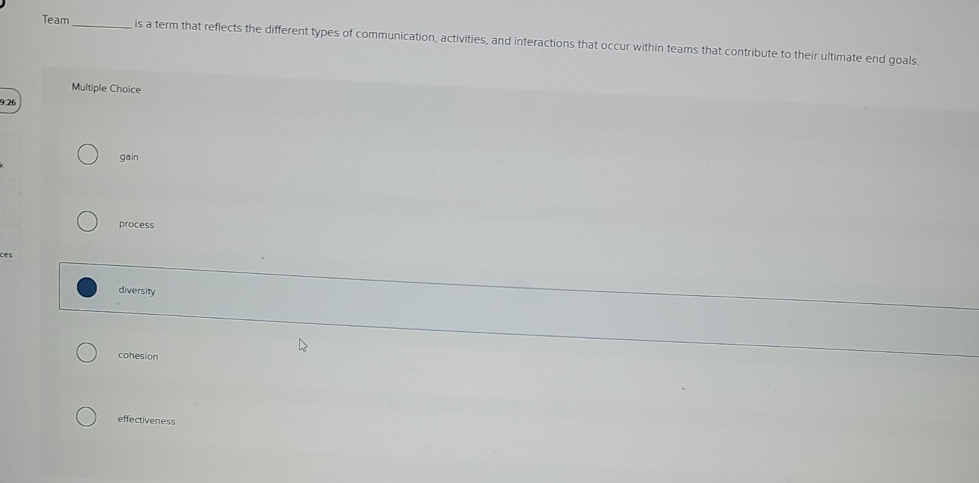 Solved Team ﻿is a term that reflects the different types | Chegg.com