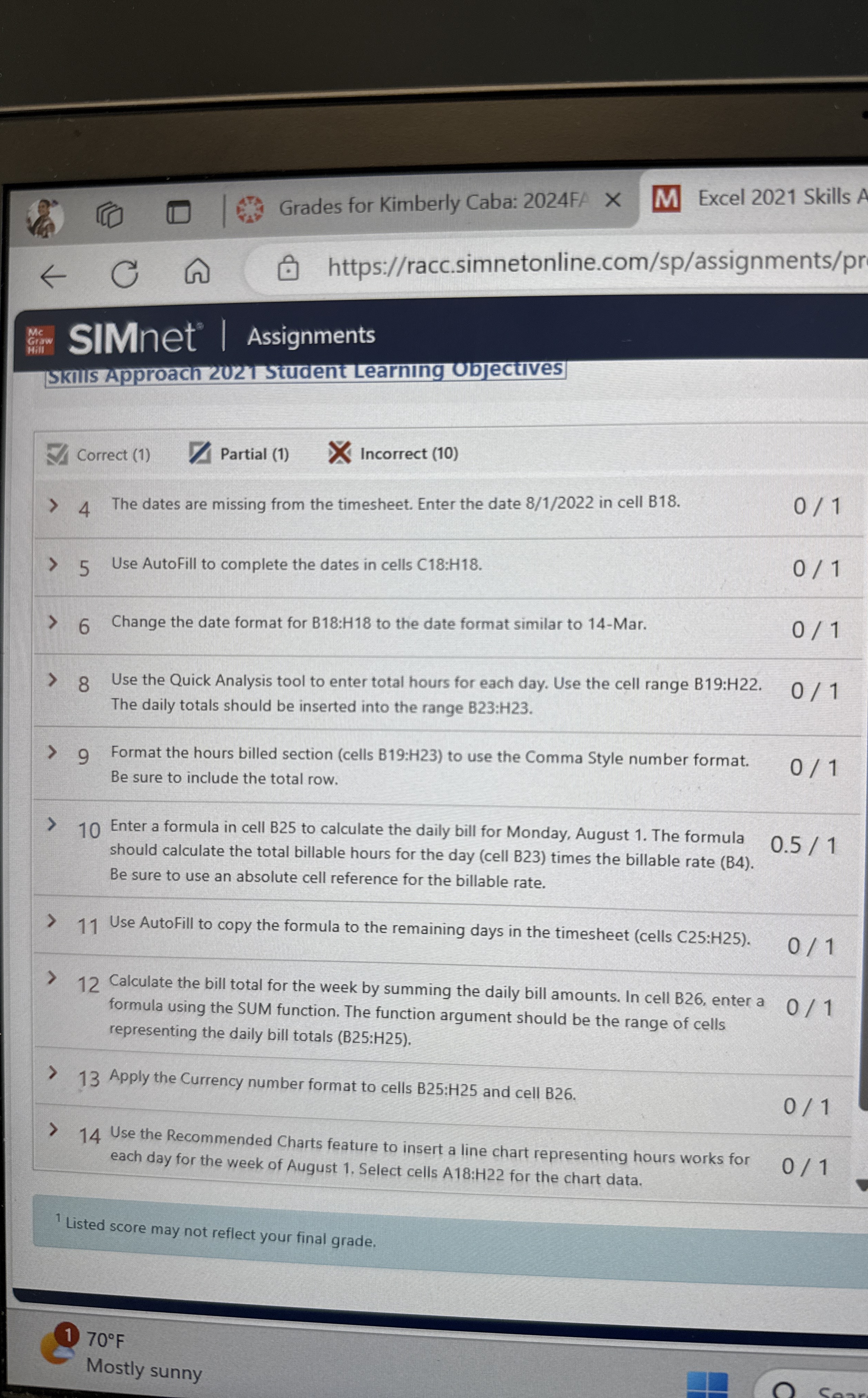 Solved ?1 ﻿Listed score may not reflect your final | Chegg.com