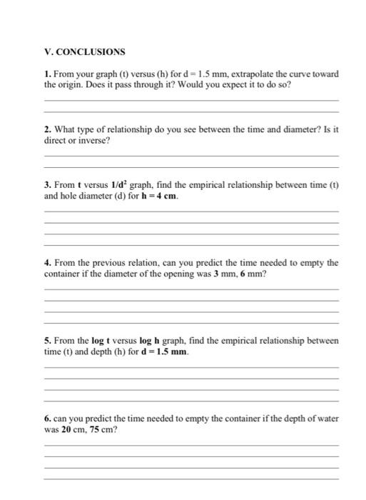 Solved Write the purpose of the experiment: I. INTRODUCTION: | Chegg.com