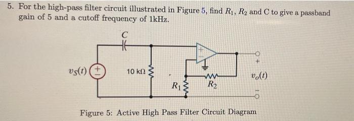 Solved Find the values of R1, R2 and C that i can use to | Chegg.com