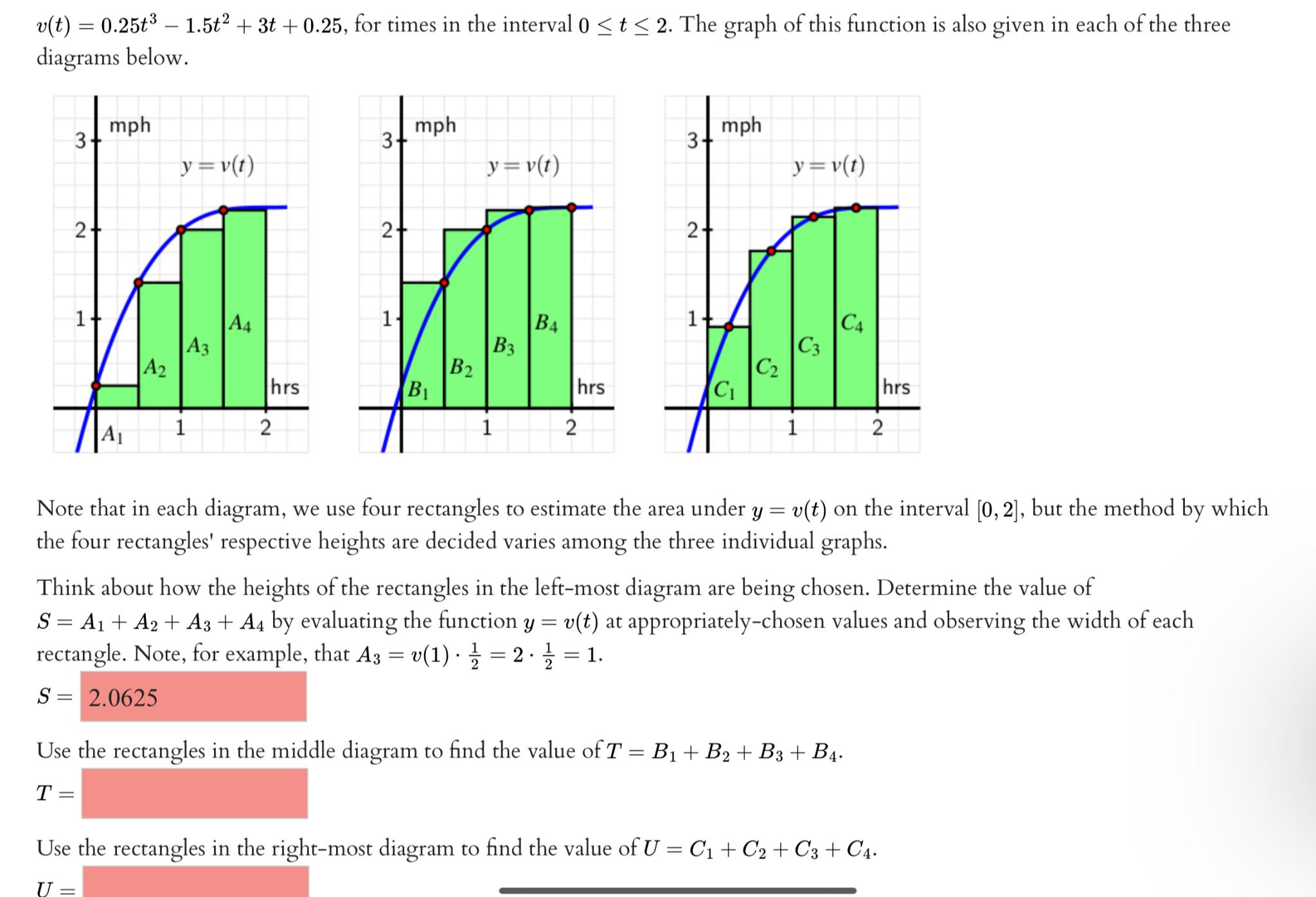 Solved v(t)=0.25t3-1.5t2+3t+0.25, for times in the interval | Chegg.com Solved v(t)=0.25t3-1.5t2+3t+0.25, for times in the interval | Chegg.com