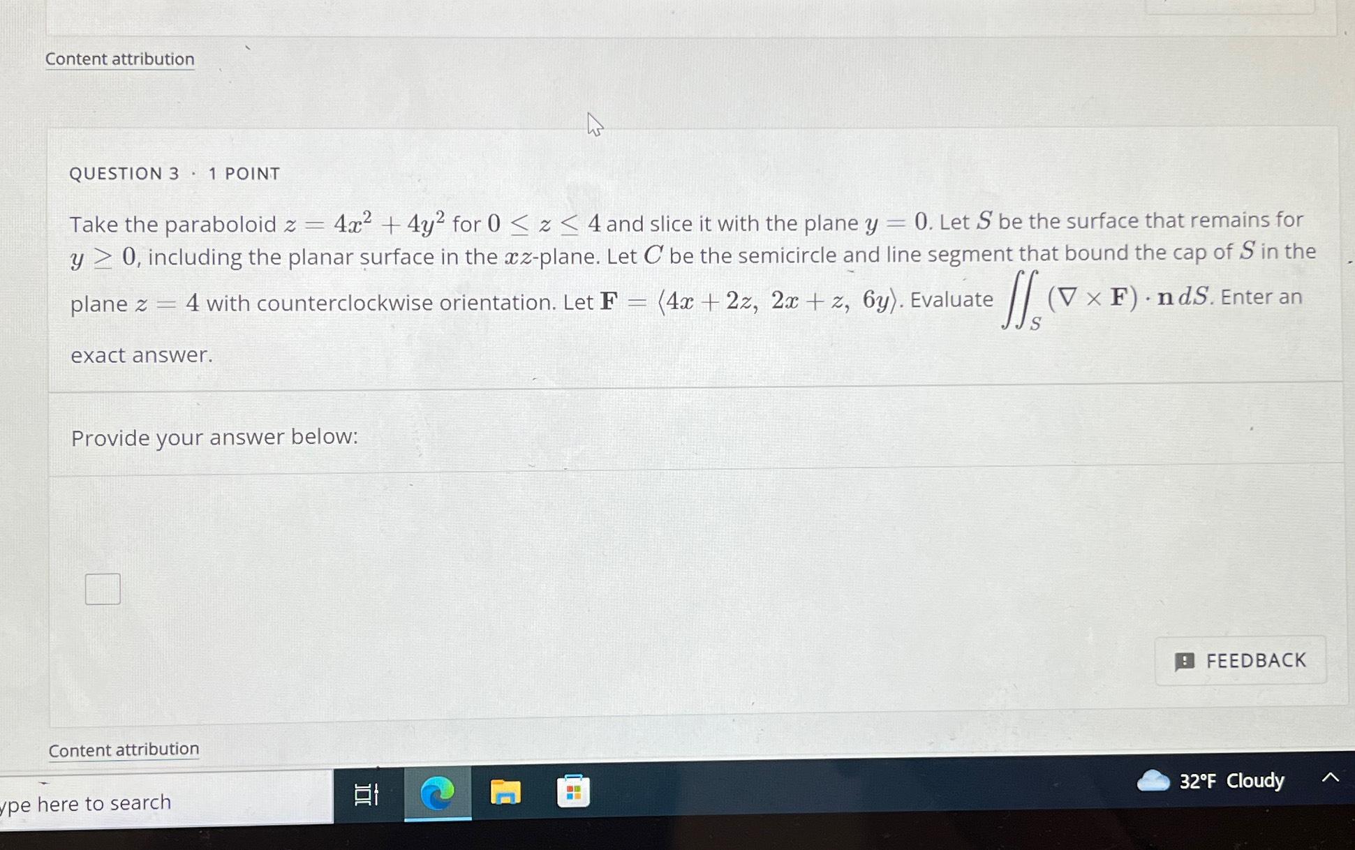 Solved Content attributionQUESTION 3 - 1 POINTTake the | Chegg.com Solved Content attributionQUESTION 3 - 1 POINTTake the | Chegg.com