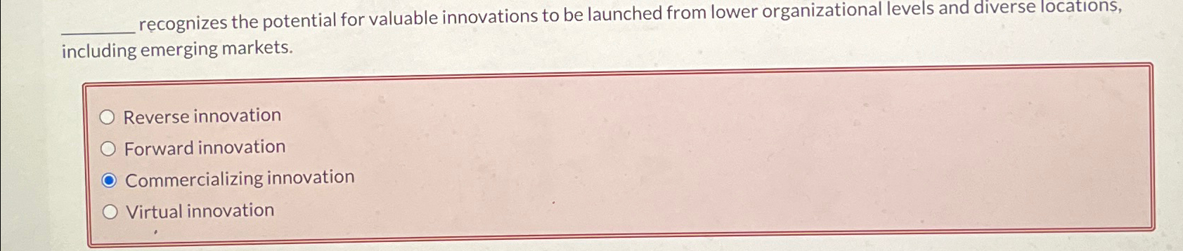 Solved recognizes the potential for valuable innovations to | Chegg.com