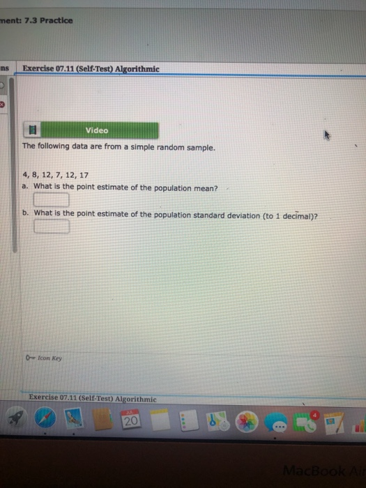 Solved ment: 7.3 Practice ns Exercise 07.11 (Self-Test) | Chegg.com