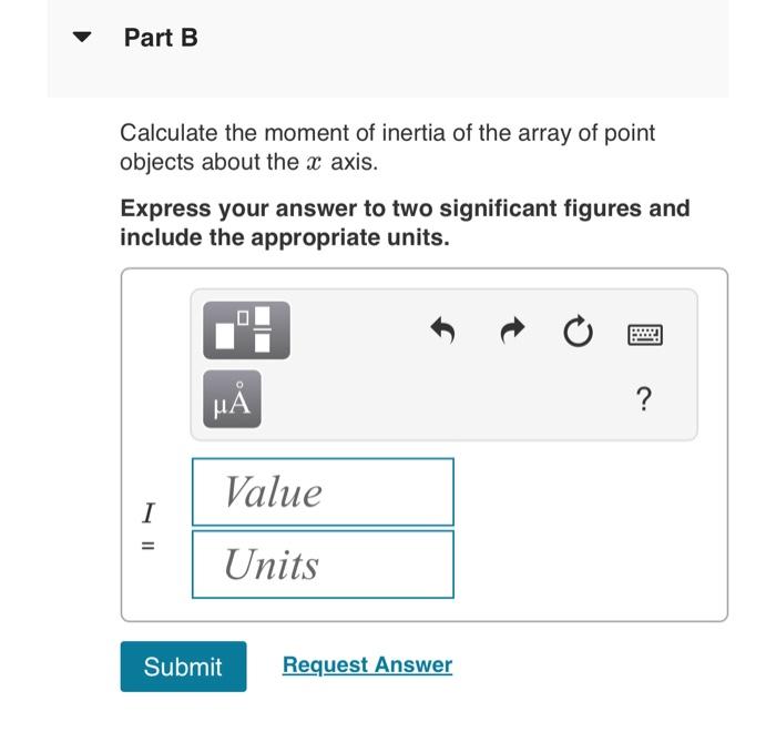 Solved Calculate the moment of inertia of the array of point | Chegg.com