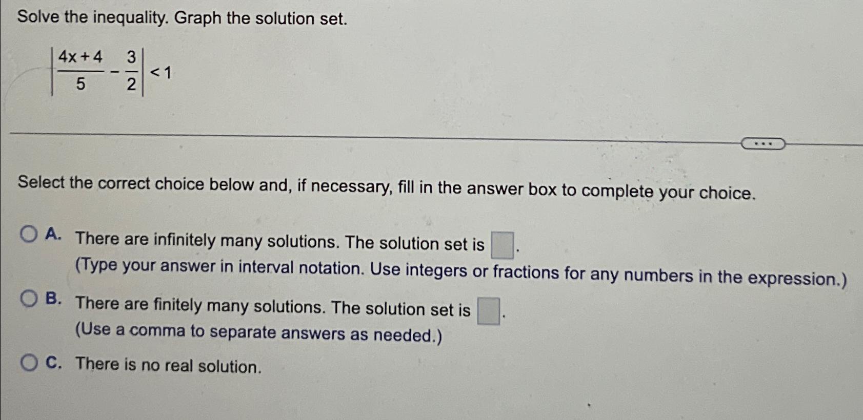 Solved Solve the inequality. Graph the solution | Chegg.com