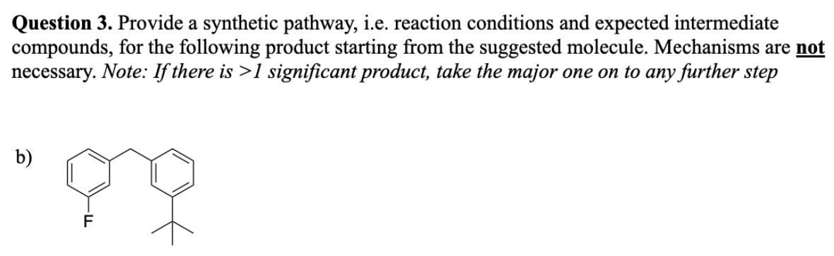 Solved Provide a synthetic pathway, i.e. ﻿reaction | Chegg.com