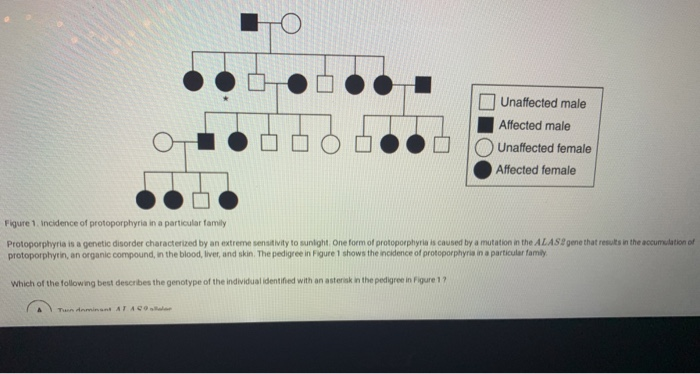 Solved FO Unaffected male Affected male Unaffected female | Chegg.com