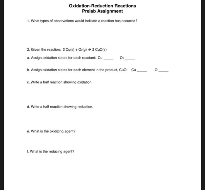 Solved Prelab Assignment 1. What types of observations would | Chegg.com