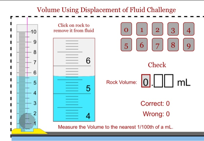 Solved Volume Using Displacement of Fluid Challenge Click on | Chegg.com