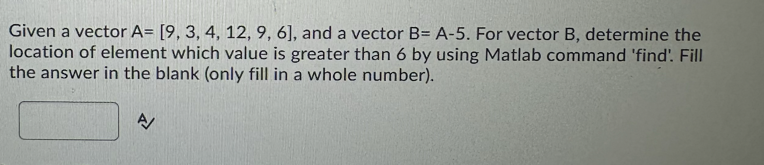 Solved Solve useing matlab please! Given a vector | Chegg.com