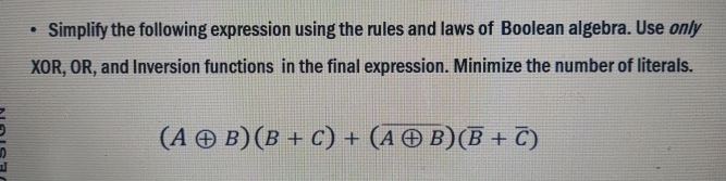 Solved Simplify the following expression using the rules and | Chegg.com