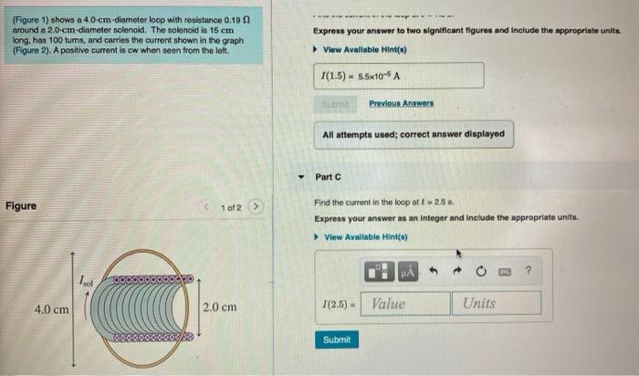 Solved (Figure 1) shows a 4.0-cm-diameter loop with | Chegg.com