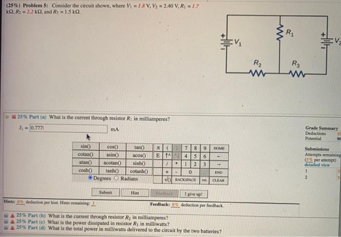Solved (25\%) Problem 5: Consider the circuit shown, where | Chegg.com