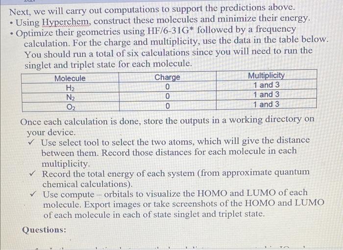 Solved Next, we will carry out computations to support the | Chegg.com