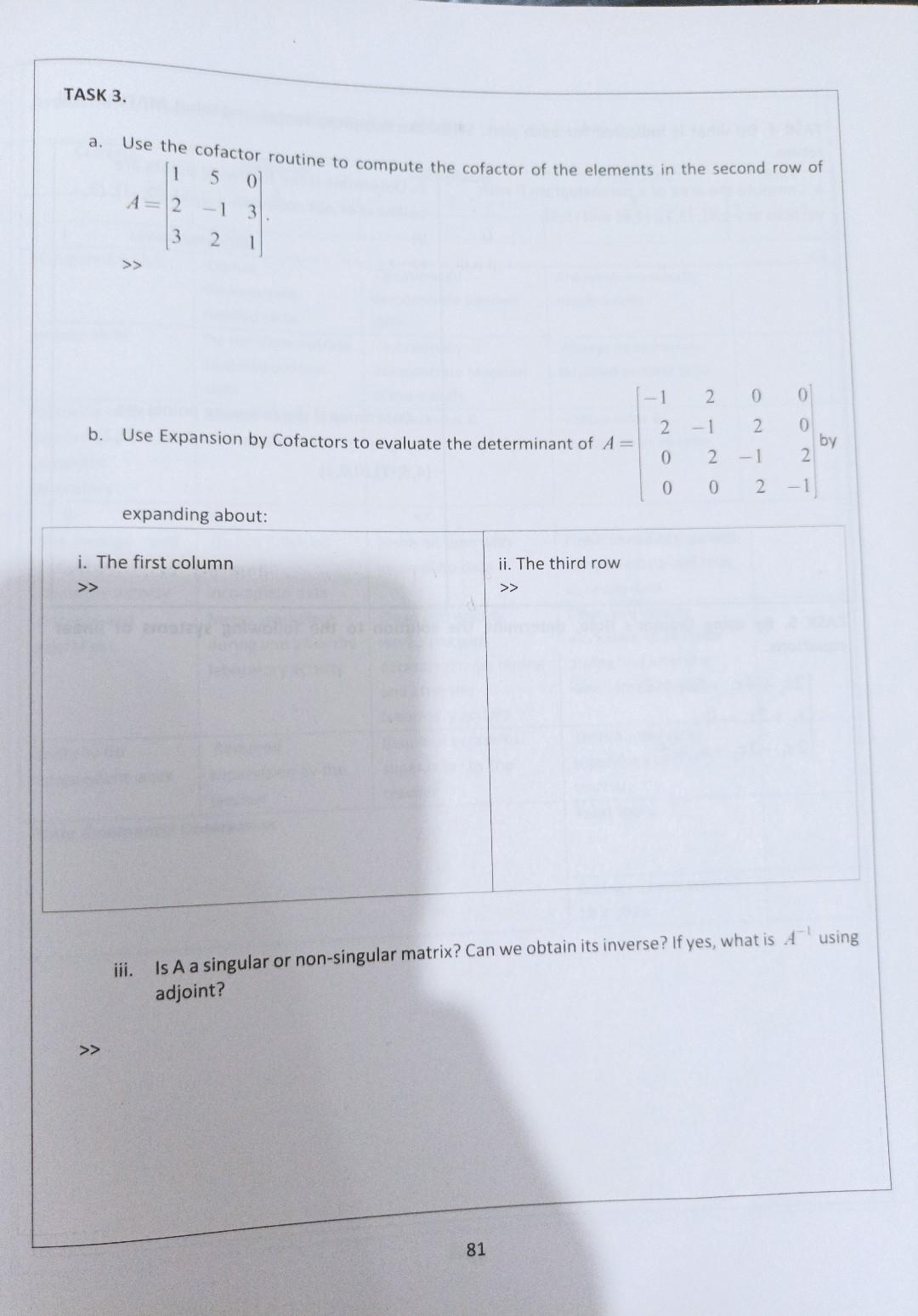 Solved ASSESSMENT TASKS : TASK 1. Create the following | Chegg.com