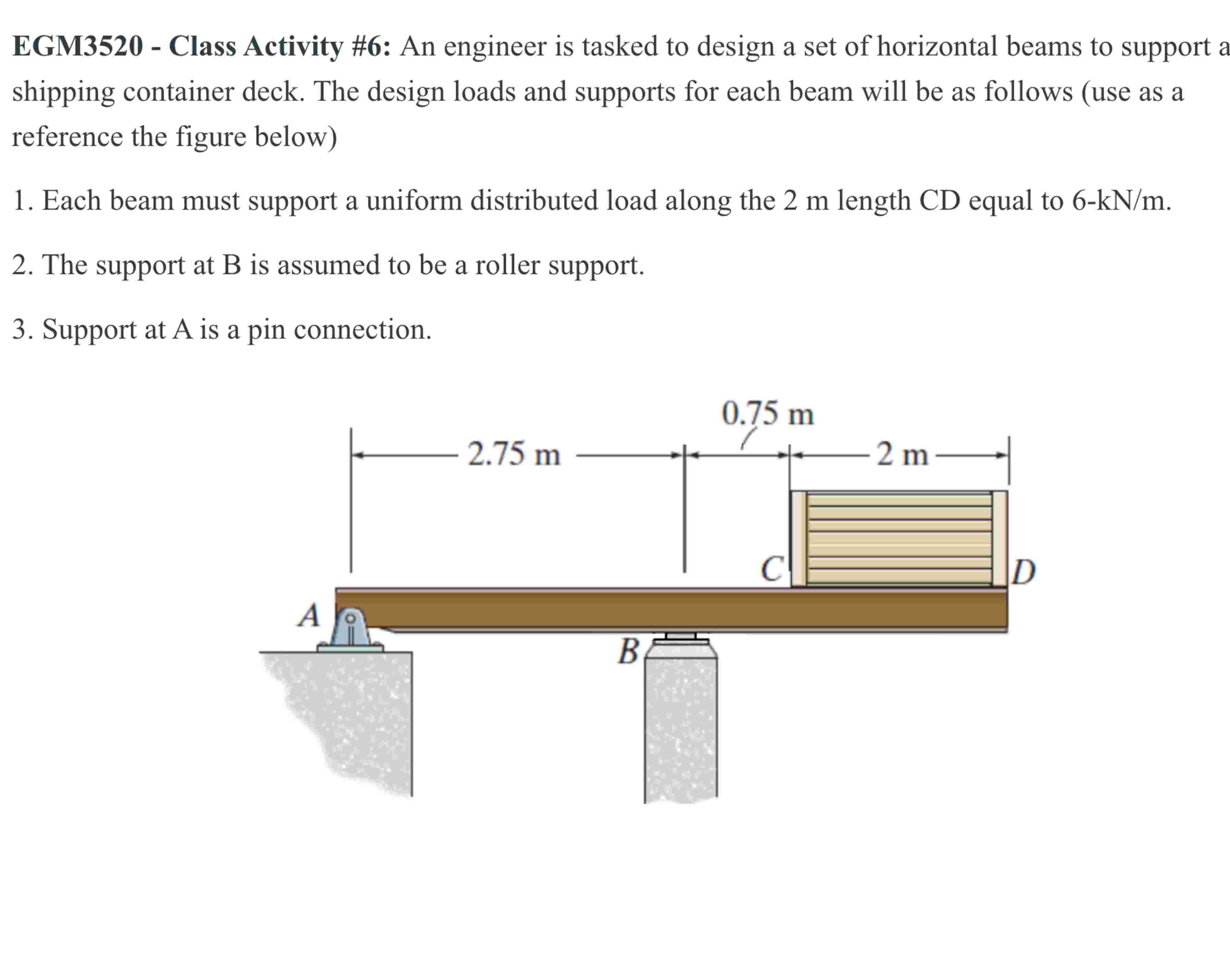 Solved EGM3520 - ﻿Class Activity #6: An ﻿engineer is ﻿tasked | Chegg.com